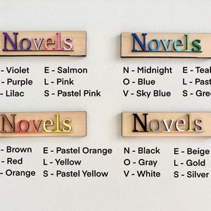 Bookshelf Labels - Shelf Decorations - Repositionable Book Cart Sign ...