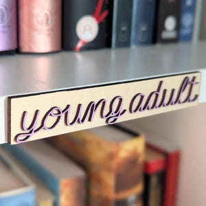 Bookshelf Labels - Shelf Decorations - Repositionable Book Cart Sign ...