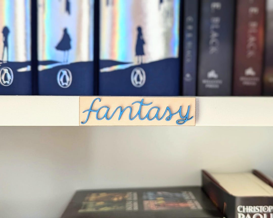 Bookshelf Labels - Shelf Decorations - Repositionable Book Cart Sign ...