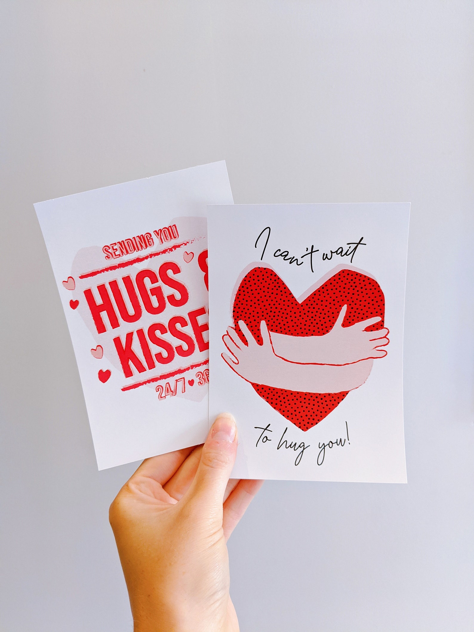 I Can't Wait to Hug You Postcard Prints Sending a Big - Etsy