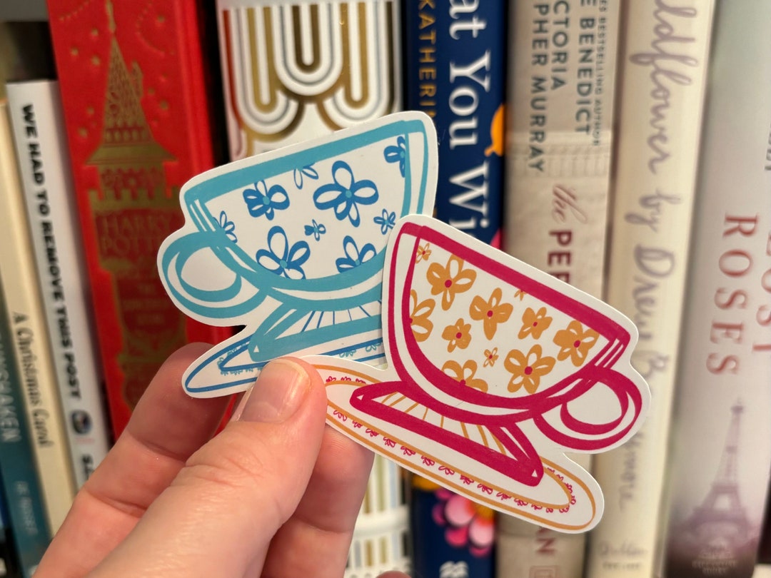 Tea for Two (2 Stickers) | Water Resistant Sticker - Etsy