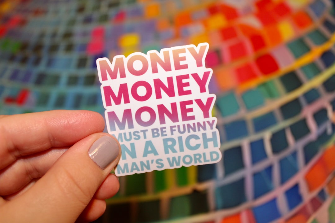Money, Mamma Mia | Water Resistant Sticker - Etsy