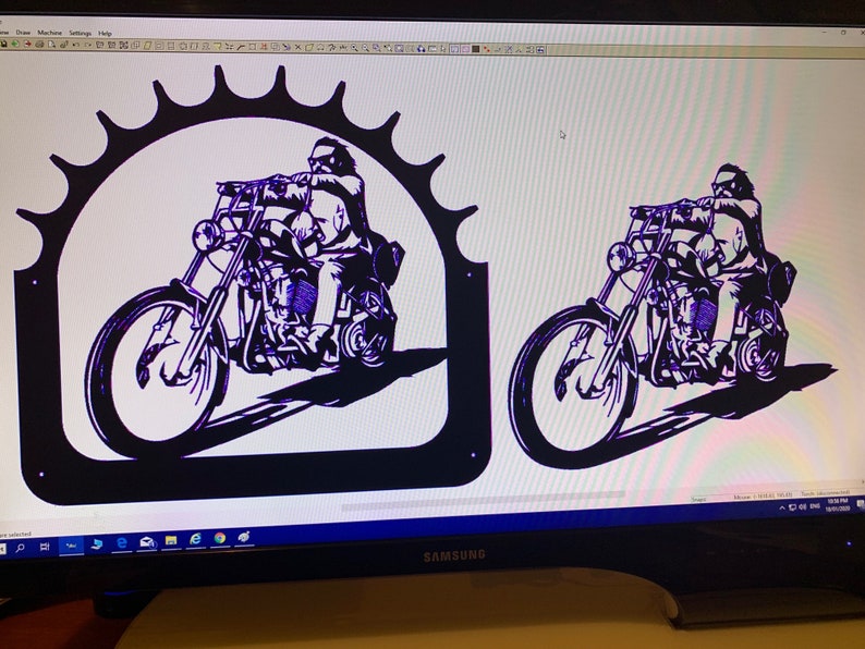 Harley Chopper DXF SVG Motorbike - Etsy