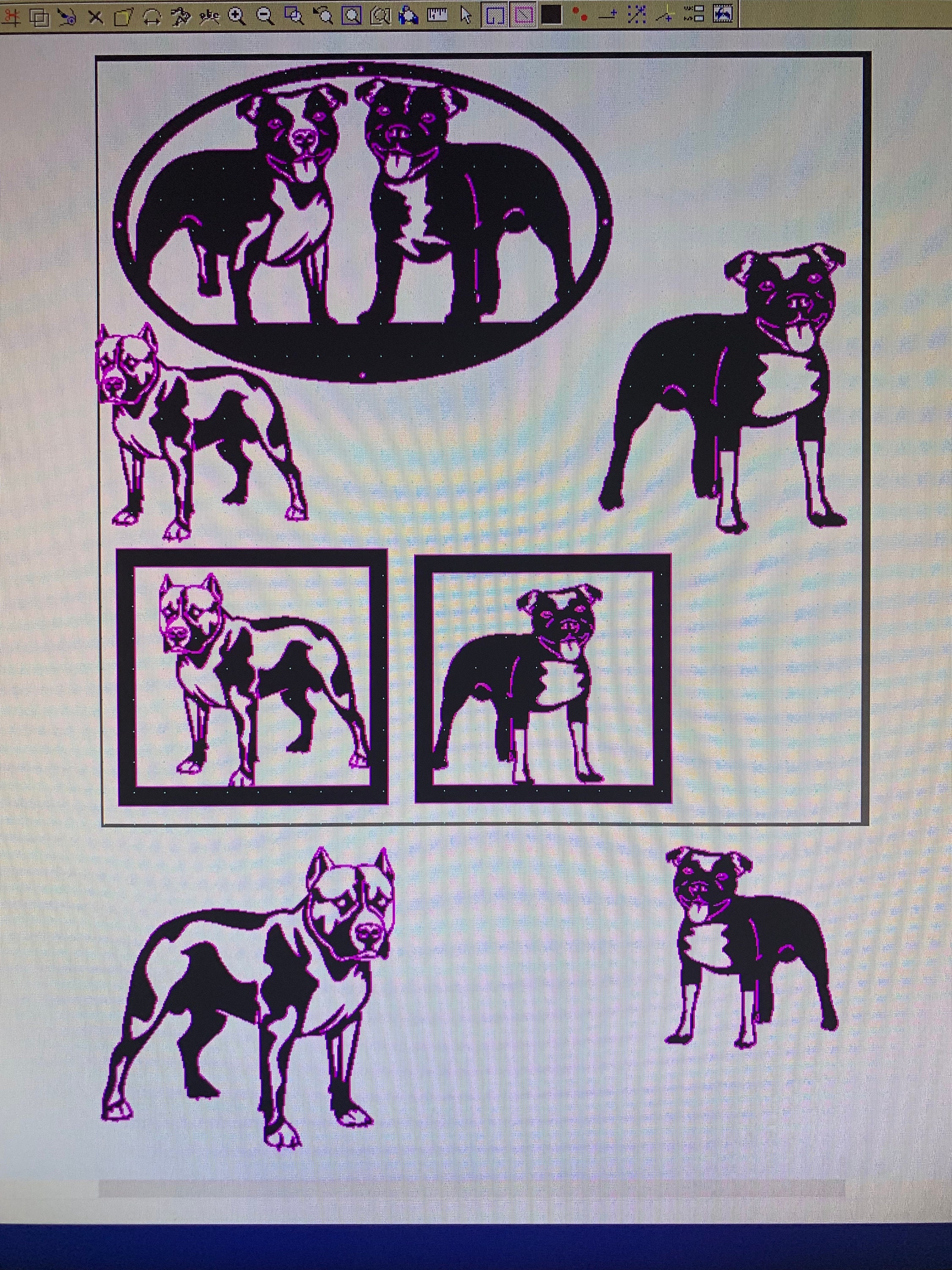 Pit Bull Staffordshire Terrier DXF SVG - Etsy