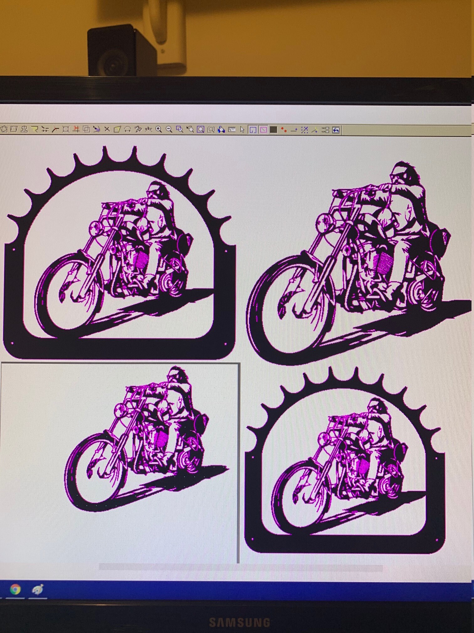 Harley Chopper DXF SVG Motorbike - Etsy