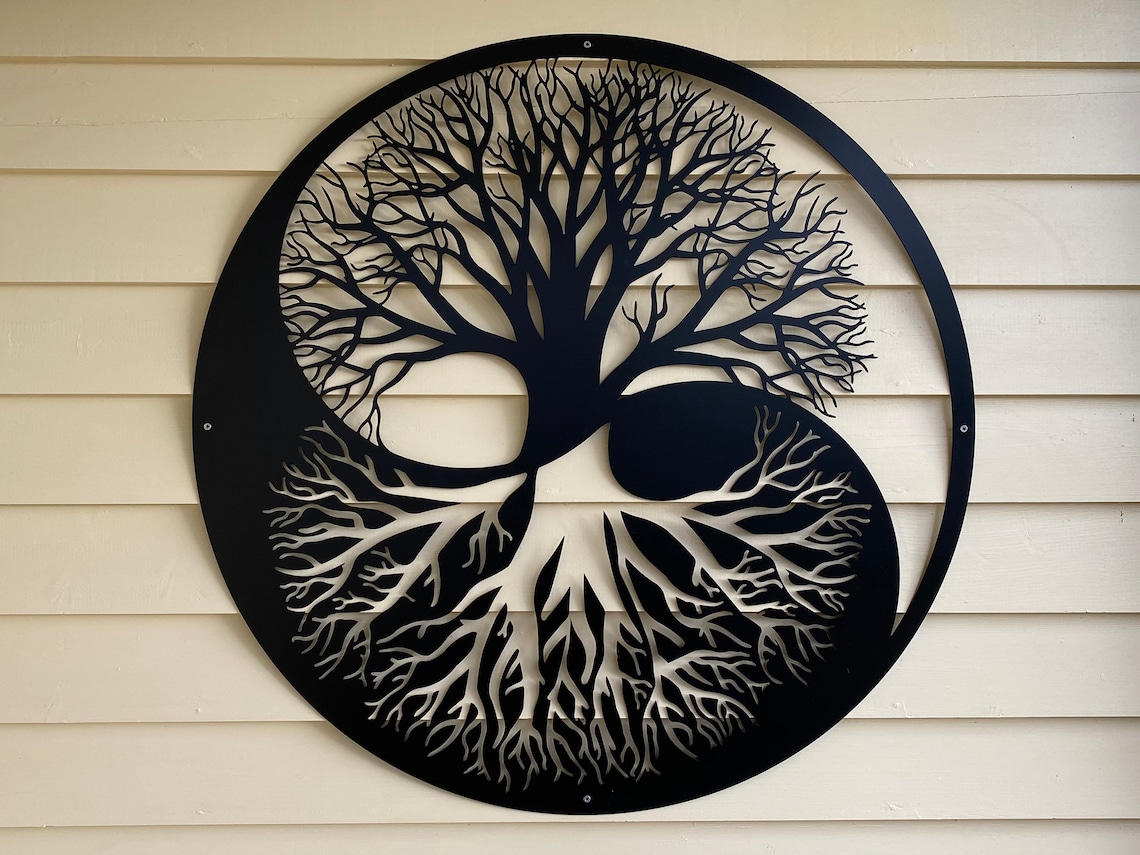 Tree of Life Ying Yang DXF SVG EPS Png - Etsy