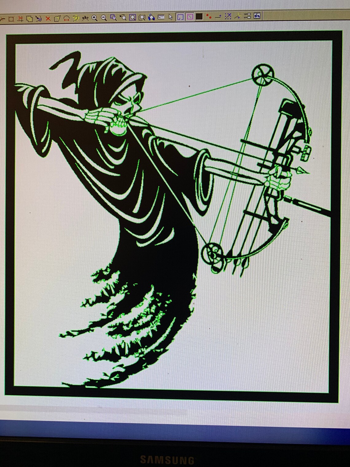 Grim Reaper Bow Hunter DXF SVG CNC Plasma, Laser, Water Jet ...