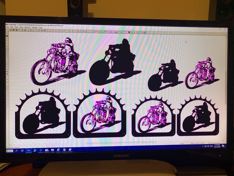 Harley Chopper DXF SVG Motorbike - Etsy