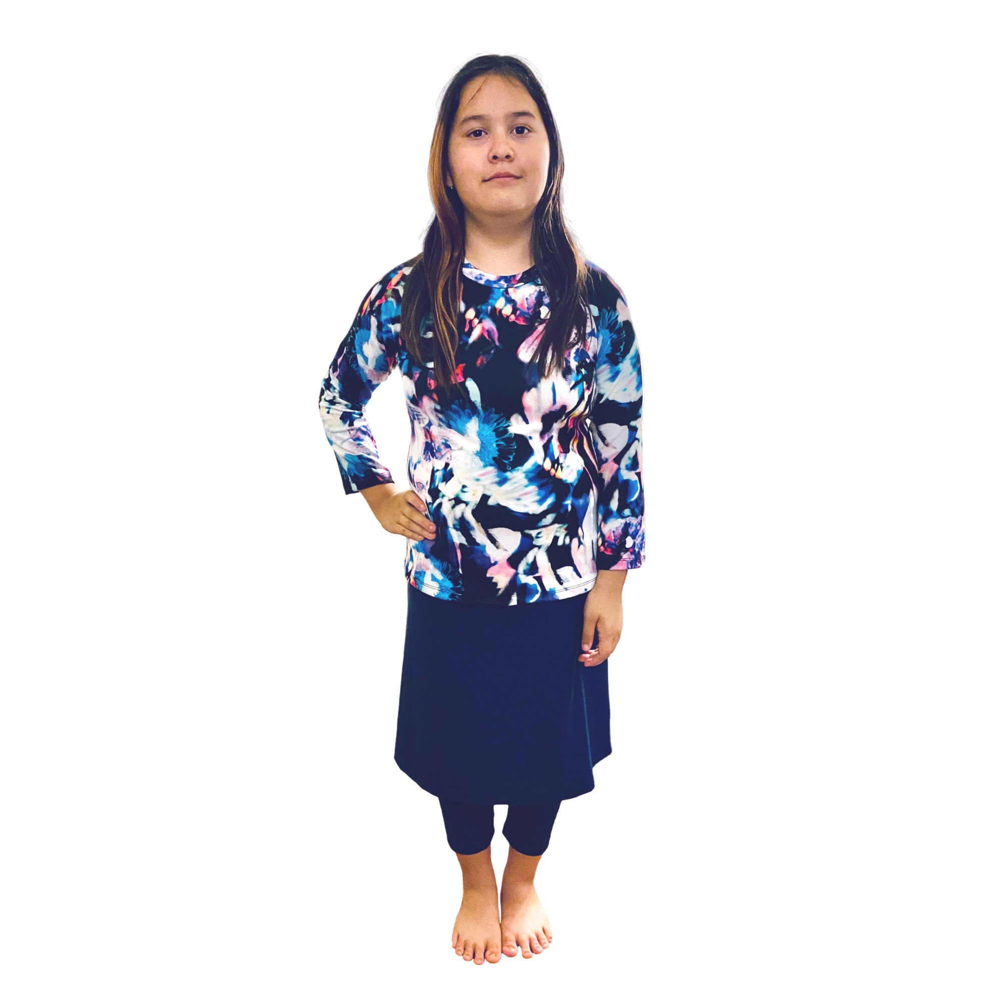 Junior Girls Activewear, Leggings W Attached Skirt, Mini Flared Skirted ...