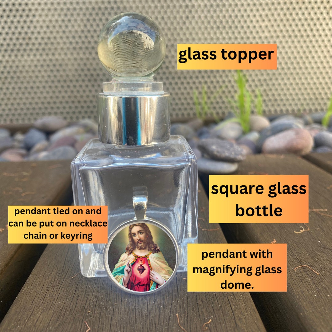 Personalized Empty Holy Water Glass Bottle, Baptism Favors, Holy ...