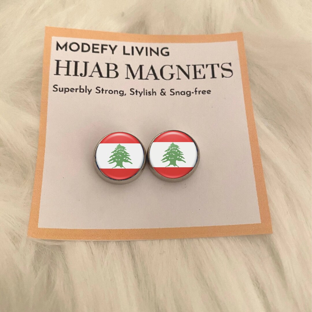 Hijab Magnets | Hijab Pins| Hijab Closure | Lebanon Flag | Lebanon ...