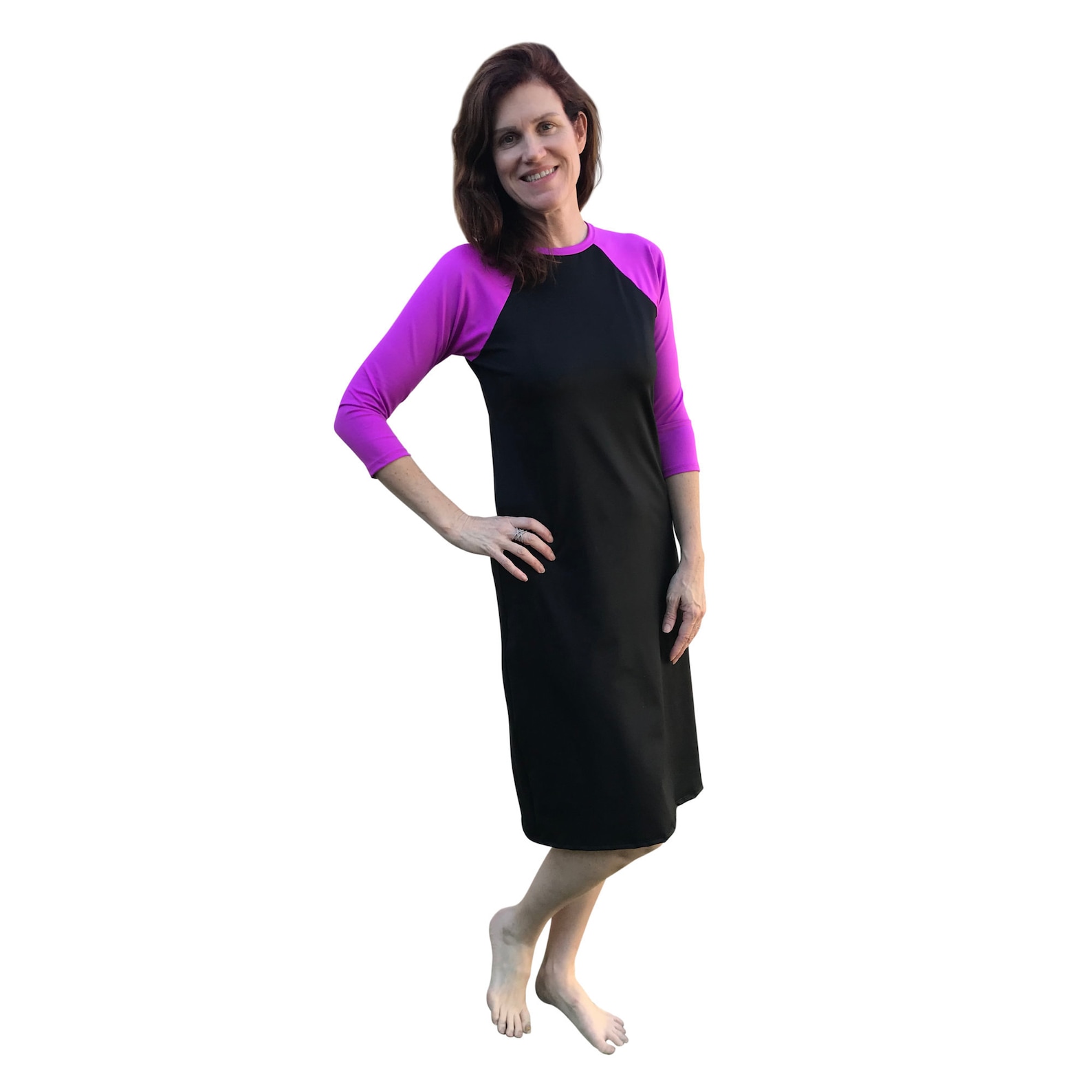 Modest Swim Dress Sun Protection UV 50+ Women's Swimsuit Full Cover ...