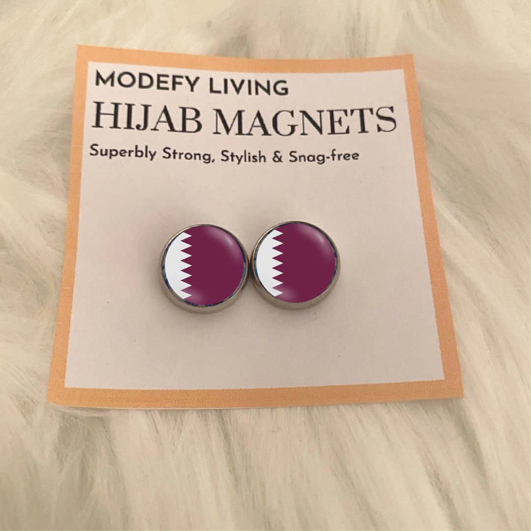 Hijab Magnets | Hijab Pins| Hijab Closure | Qatar Flag | Qatar Magnet ...