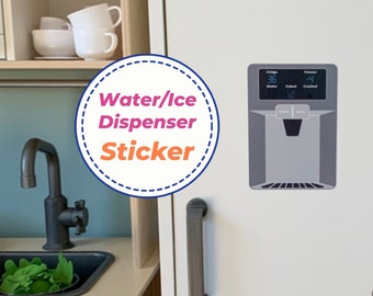 VINYL Refrigerator Dramatic Play Kitchen Decals. Ice Maker and Water ...