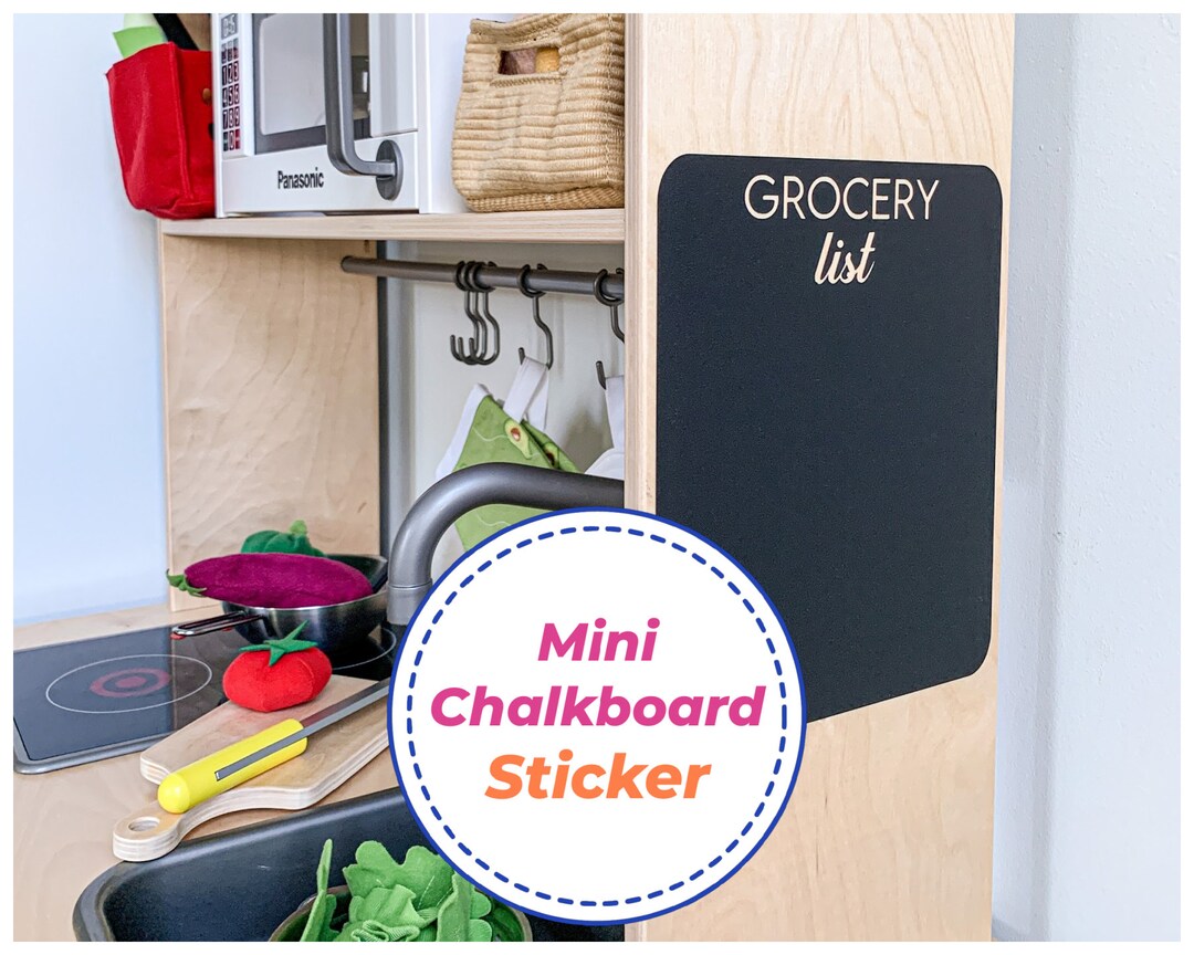 Mini Chalkboard Sticker, Play Kitchen Stickers, 3 Types, Fits on Ikea ...