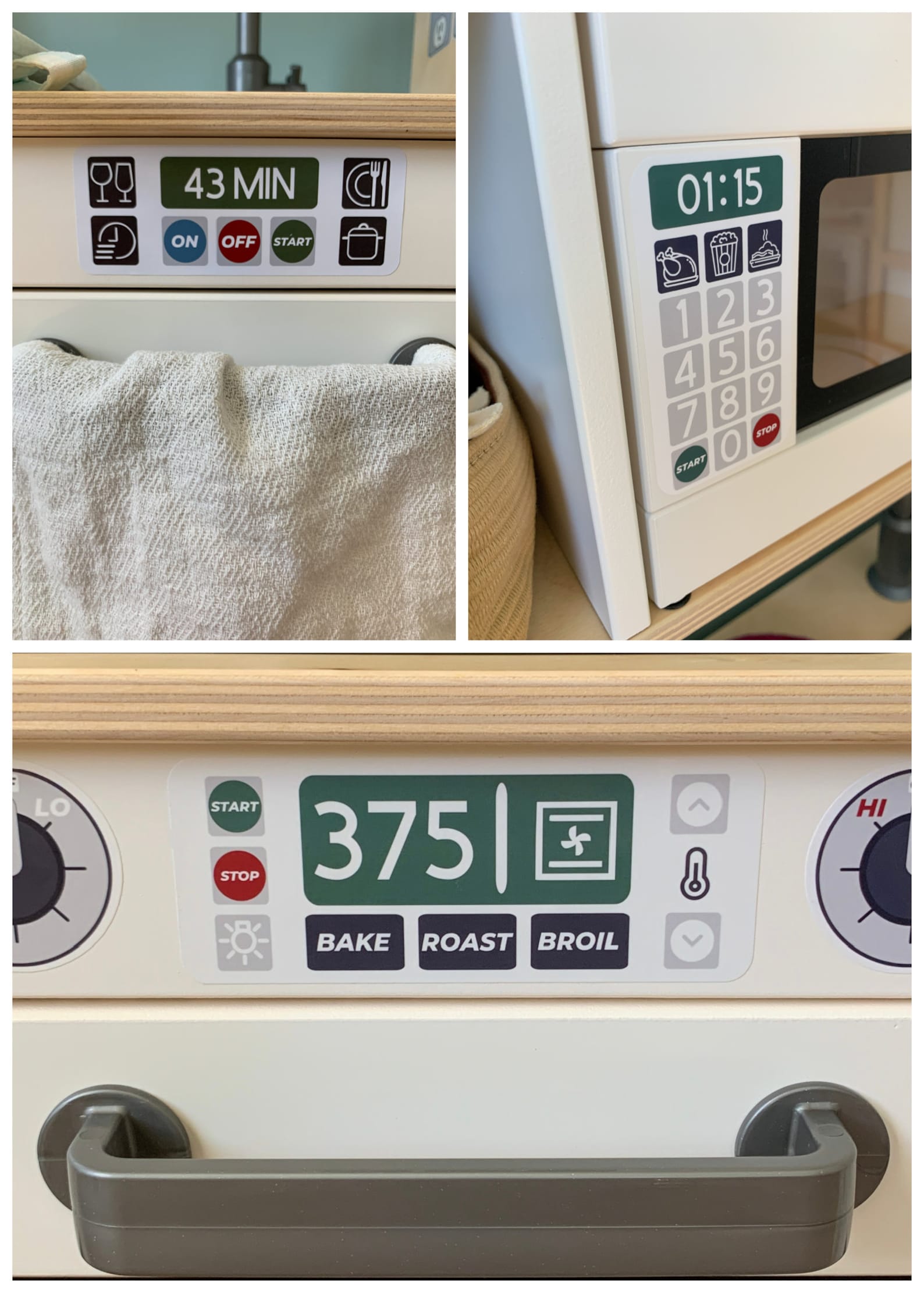 Oven Buttons, Fits on Ikea Duktig, Play Kitchen, Oven Decal, Oven ...