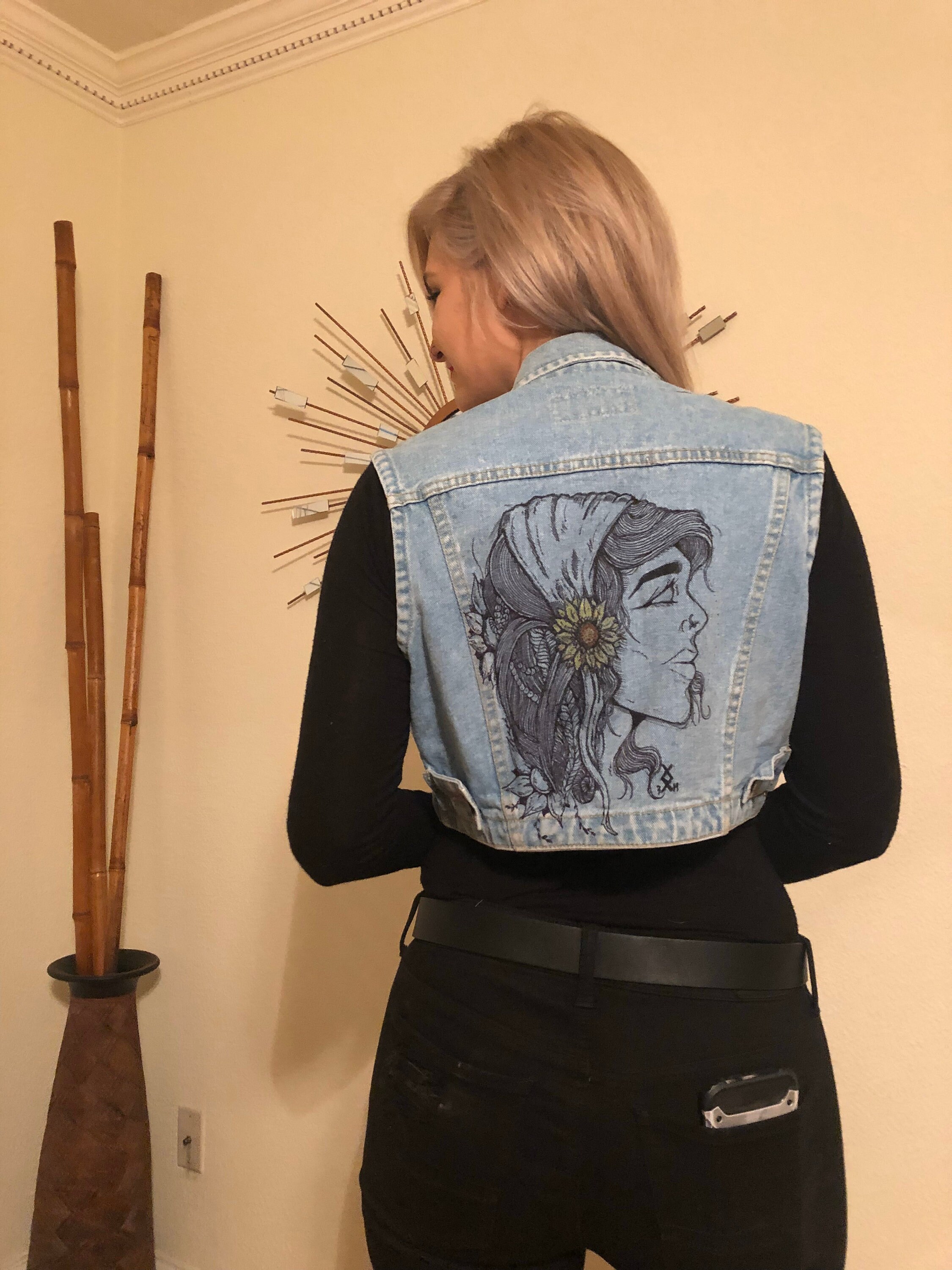 Custom Hand-drawn Denim Jackets - Etsy