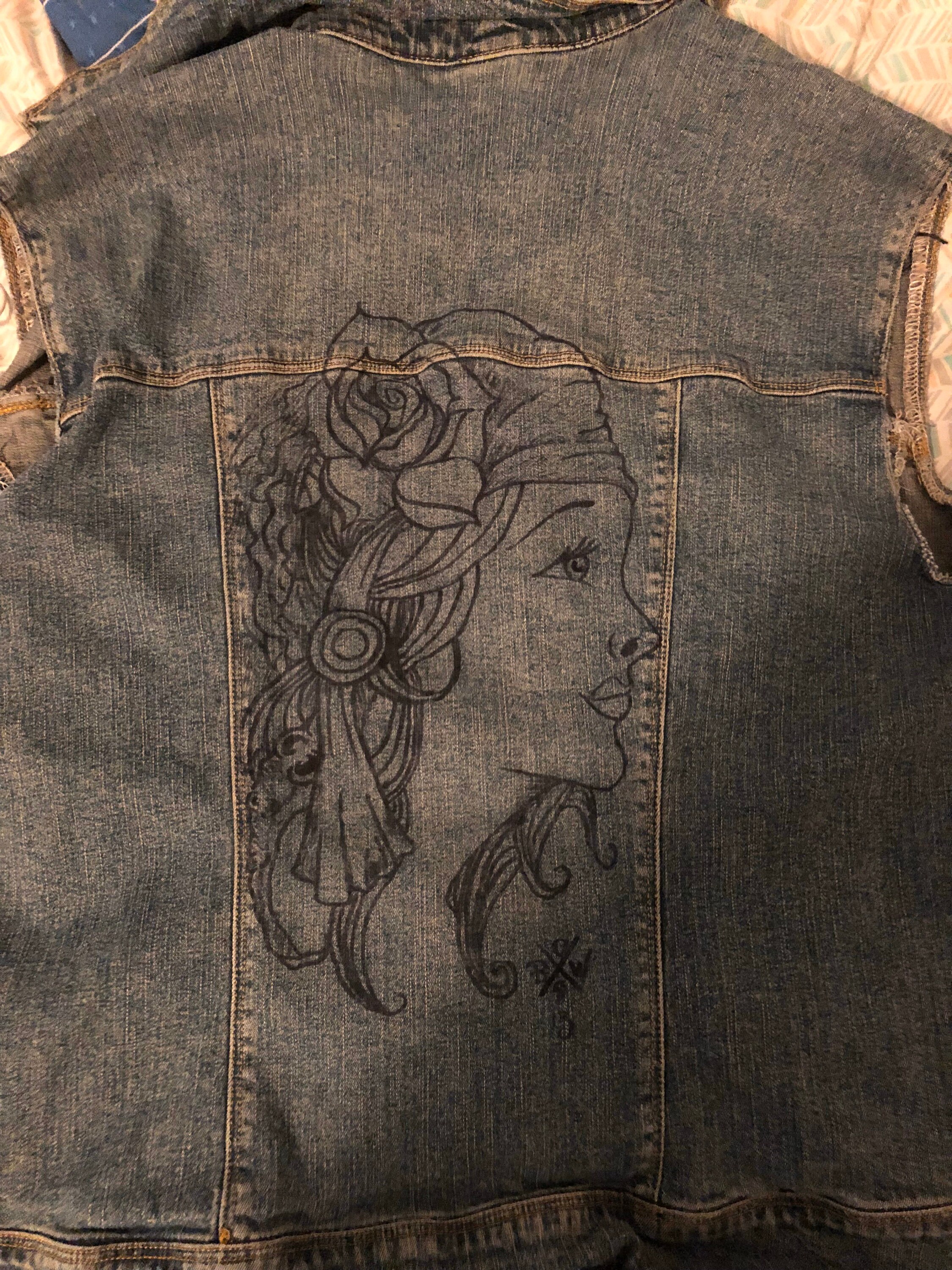 Custom Hand-drawn Denim Jackets - Etsy
