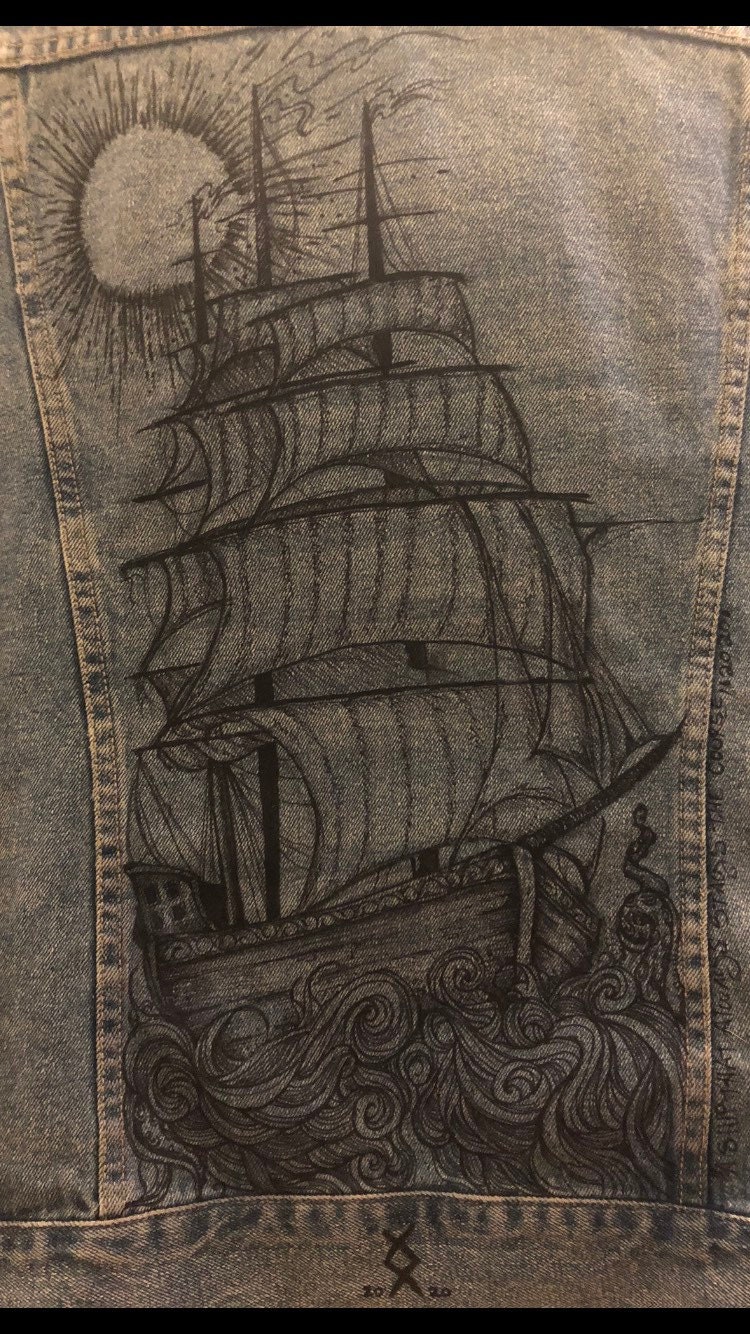 Custom Hand-drawn Denim Jackets - Etsy