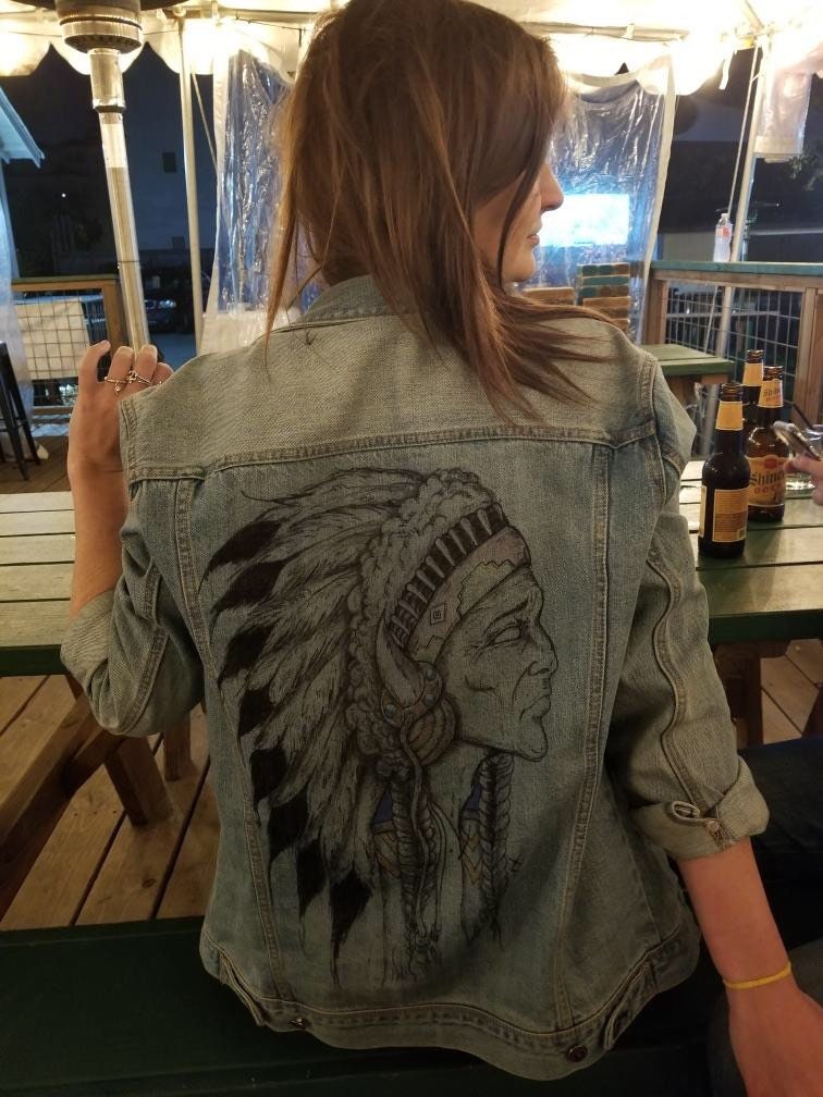 Custom Hand-drawn Denim Jackets - Etsy