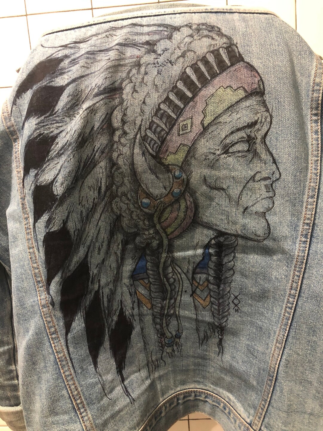 Custom Hand-drawn Denim Jackets - Etsy