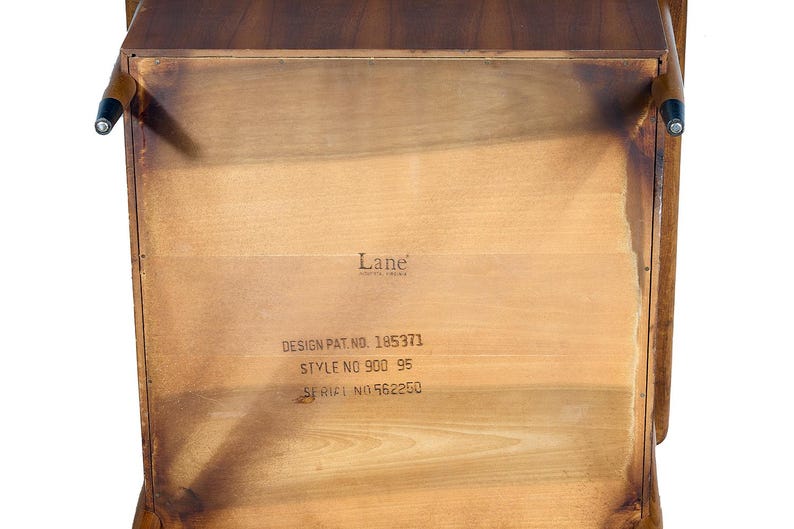 Mid Century Modern Inlaid Lane End Table With Double Doors From Acclaim ...