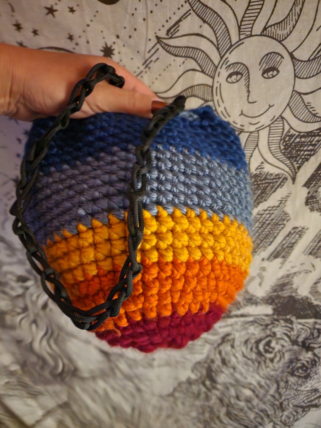 Paracord Shoulder Strap With Industrial Fixtures Crochet Bag Purse ...