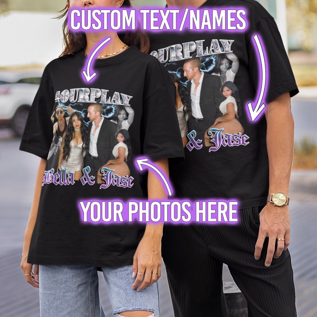 Couples Personalized Your Own Photo Rap Tee, Besties Vintage ...