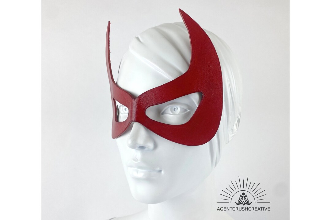 Sexy Devil Mask With Horns, Leather Devil Girl Mask, Cute Devil Costume ...