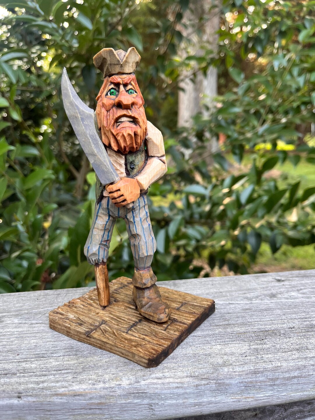 Hand Carved Pirate Figurine - Etsy