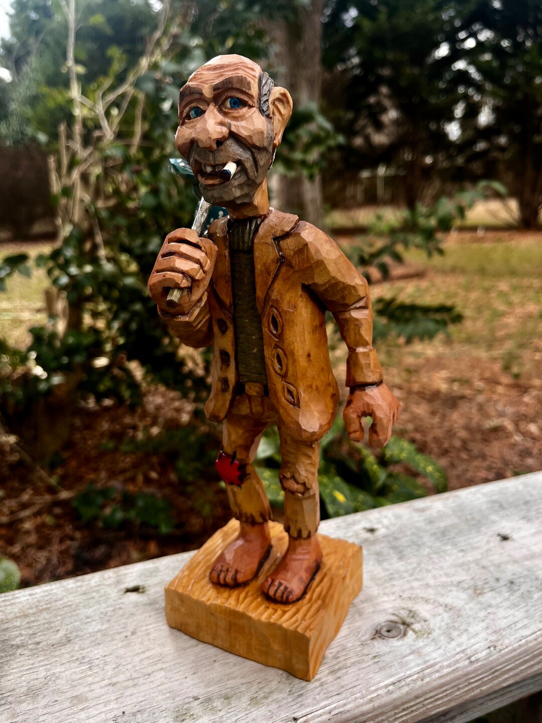 Hand Carved Hobo Figurine - Etsy
