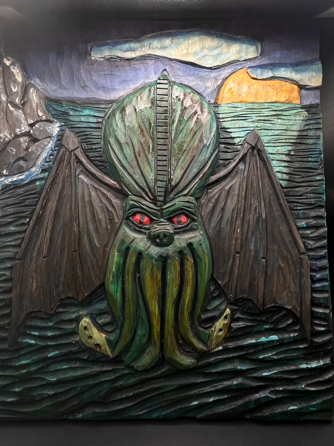 Hand Carved Cthulhu Plaque - Etsy