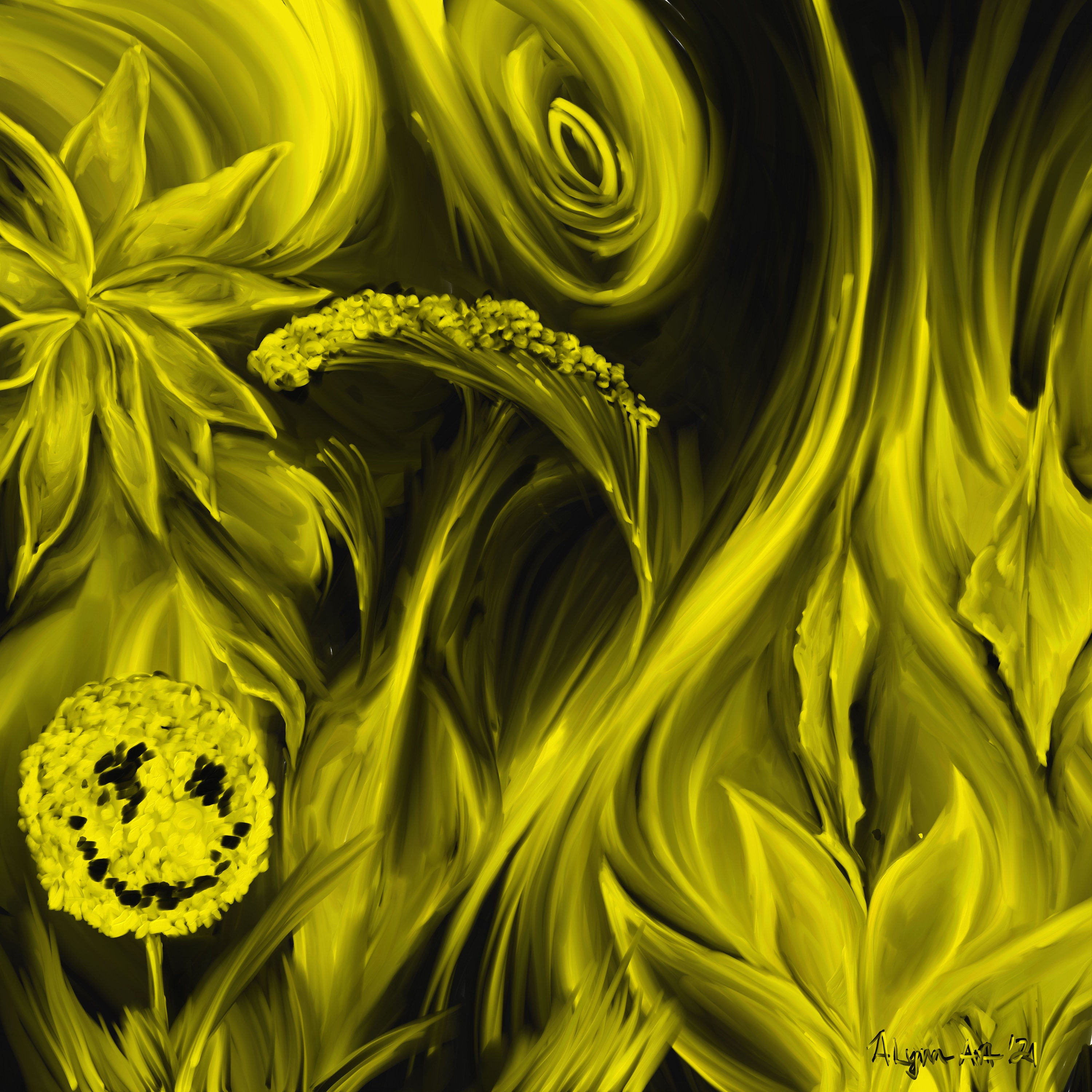 Botanical Garden Plant Flower Nightmare Scene Art Print Digital Print ...