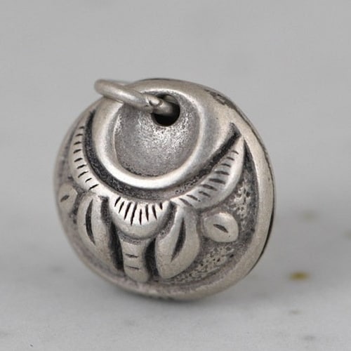 Sterling Silver Cat Bell Pendant Charm Silver Small Bell - Etsy