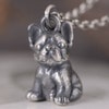 14K Solid Gold Frenchie Bulldog Necklace, Handmade Dog Memorial ...
