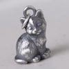 Sterling Silver Cat Charm Sitting .925 Pendant Domestic Pet Feline - Etsy