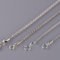 2.5mm Diamond Cut Popcorn Chain Necklace - 925 Sterling Silver - 16" 18 ...