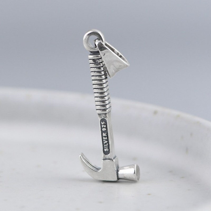 Silver Hammer Charms - Etsy
