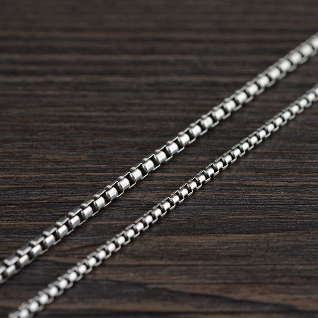 Sterling Silver Box Chain 2.5mm 3mm, Length 18-32inch, Box Chain ...