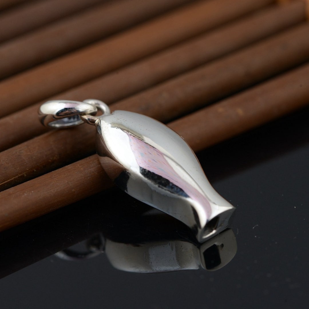 Sterling Silver Whistle Pendant Charm, Coach Whistle Pendant, Vintage ...
