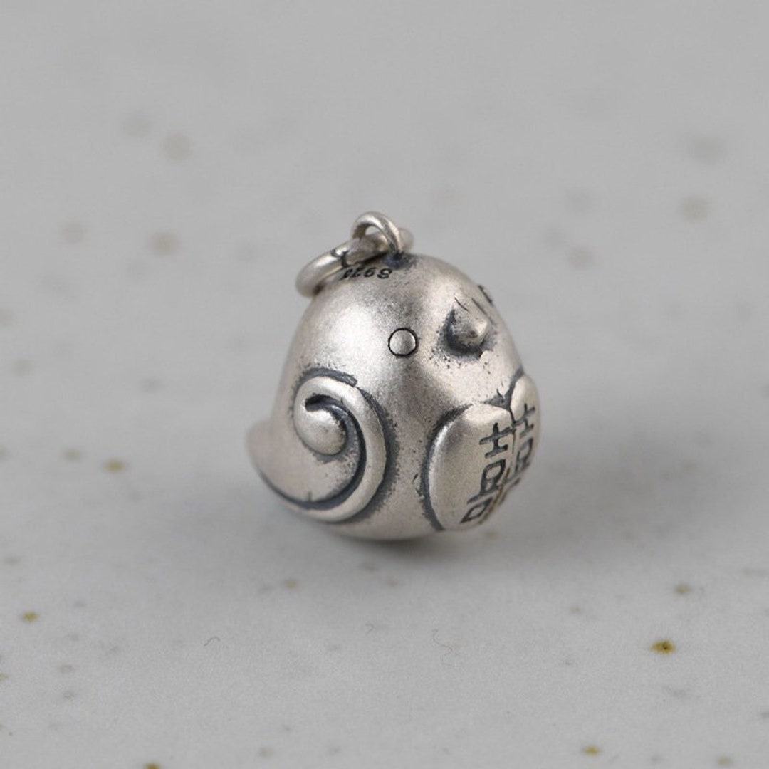 Sterling Silver Bell Pendant Charms, Bird Bell Charm, Cute Jingle Bells ...