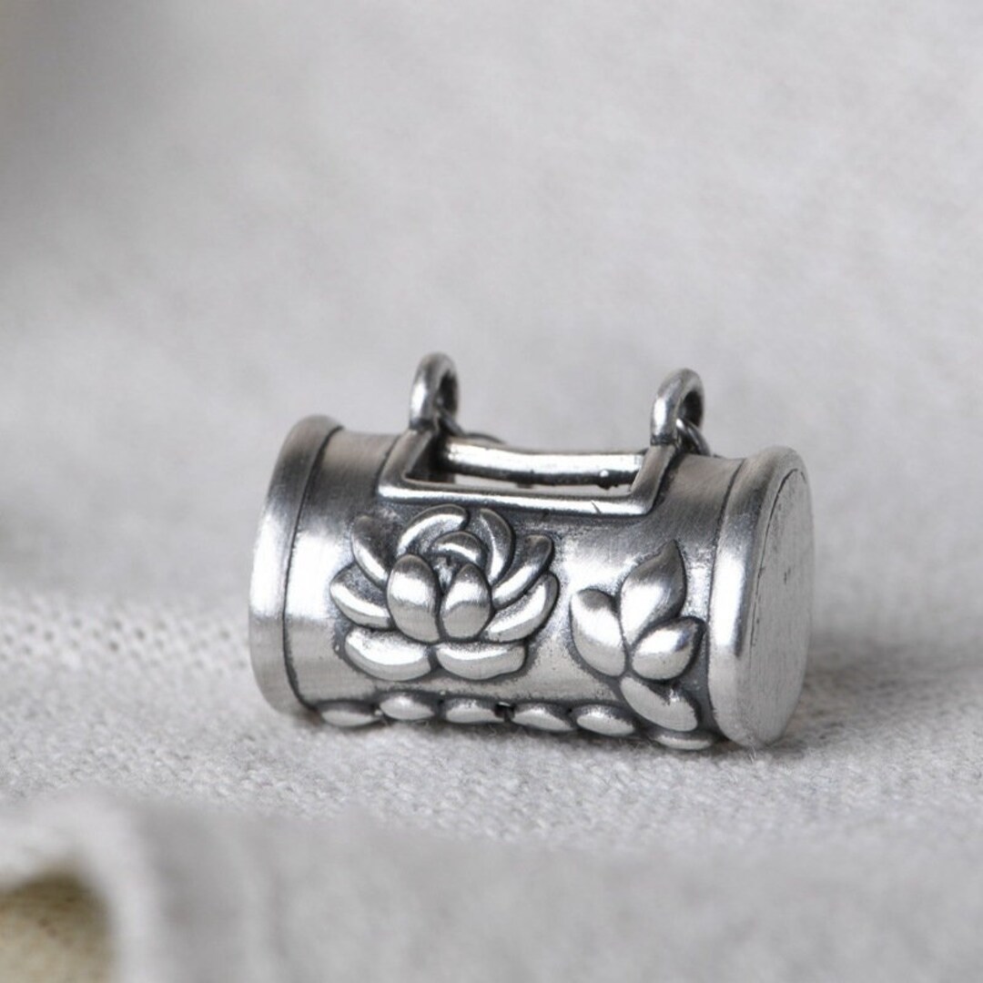 990 Sterling Silver Longevity Lock Necklace Pendant, Chinese Longevity ...