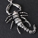 Sterling Silver Scorpion Necklace Pendant, Scorpion Pendant Charm ...