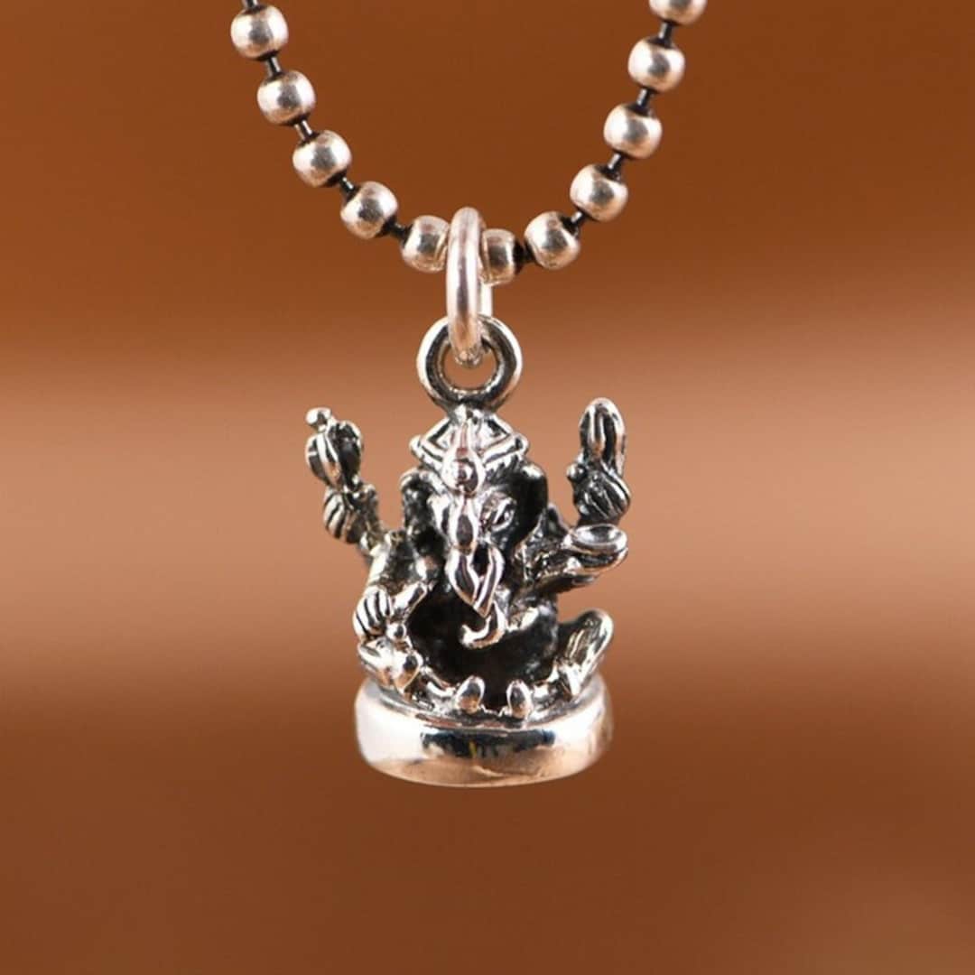 Sterling Silver Ganesha Pendant, Hindu Pendant, Ganesh Pendant, Ganpati ...