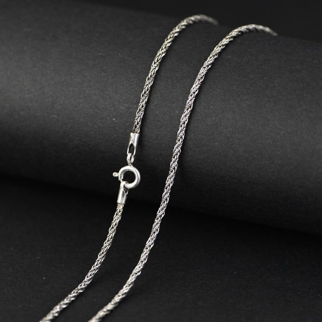 Sterling Silver Rope Chain 26inch, Silver Chain Necklace, Rope Chain ...