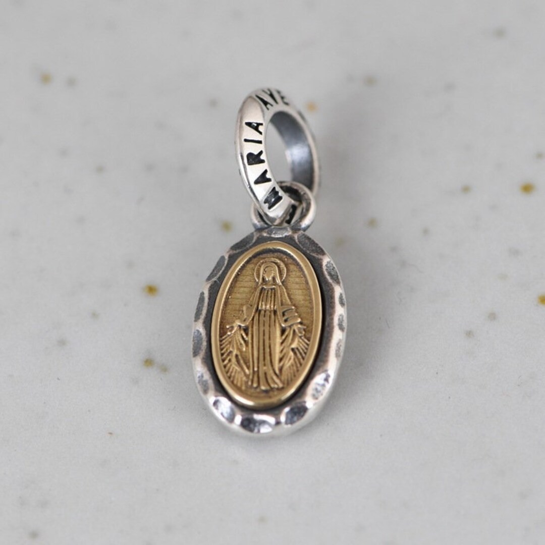 Sterling Silver Virgin Mary Necklace Pendant, Virgin Mary Pendant Charm ...
