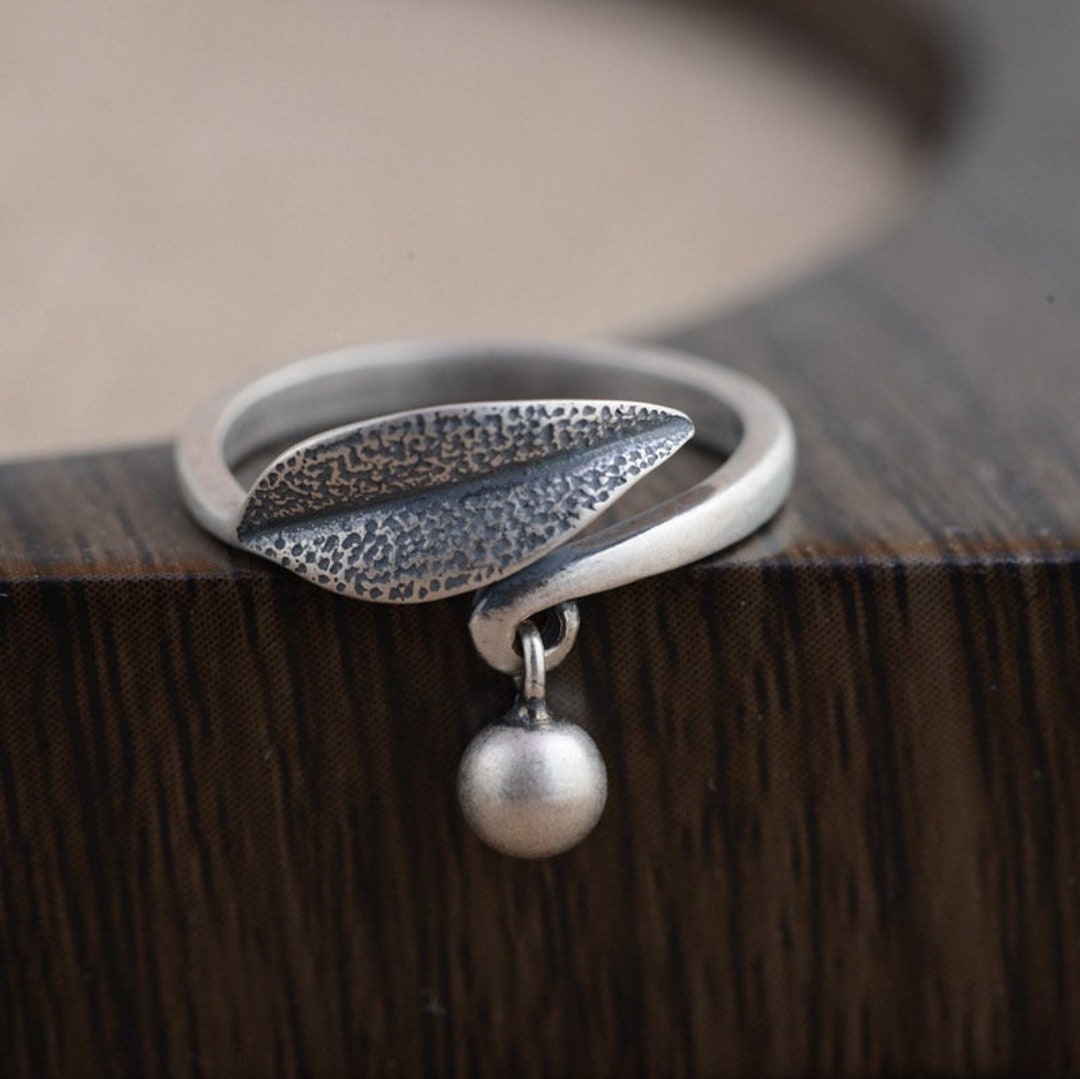 Sterling Silver Leaf Ring, Leaf Jewelry, Leaves Ring, Tree Leaf Ring ...