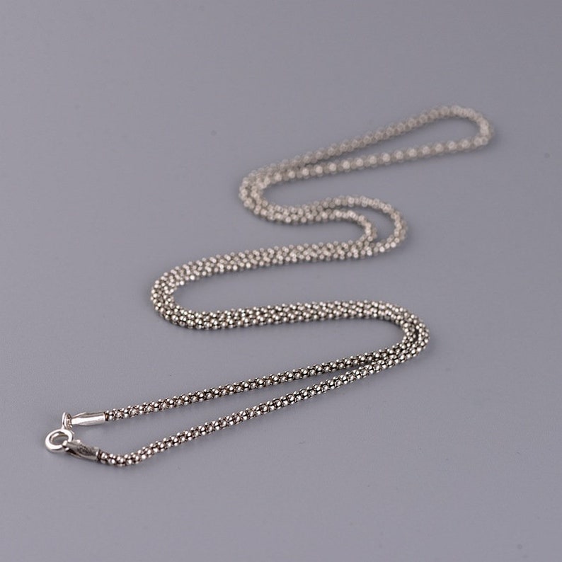 Sterling Silver Popcorn Chain 1.5mm-2.5mm,length 16inch-32inch, Long ...