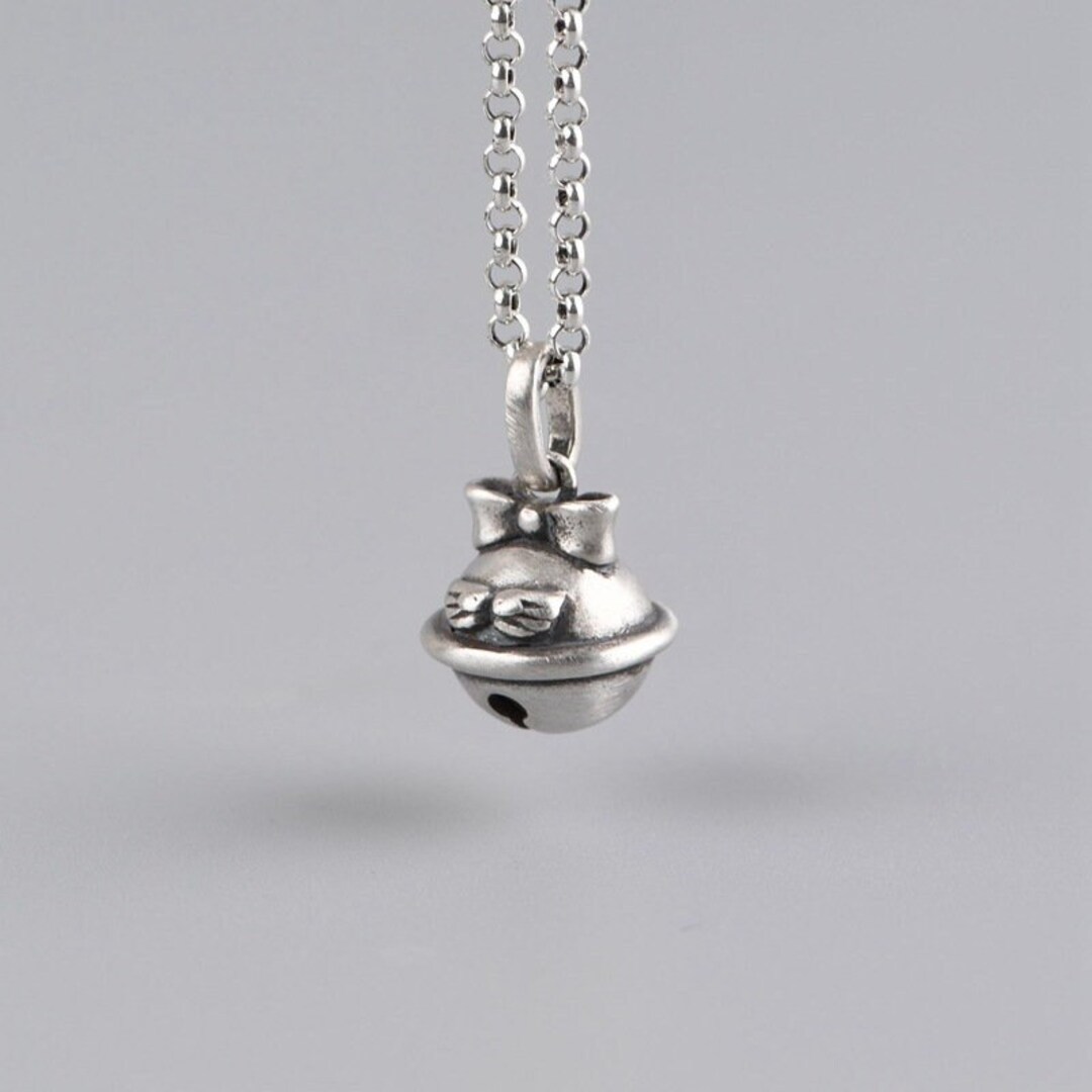 Sterling Silver Bell Charm,vintage Bell Charm,cat Bell Pendant,silver ...