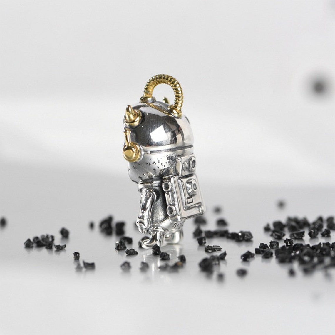 Sterling Silver Spaceman Pendant, Astronaut Necklace Pendant, Space ...